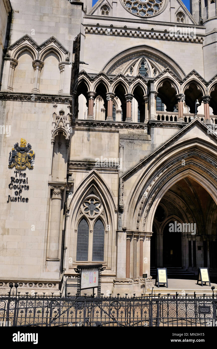 The Royal Courts of Justice on The Strand London Stock Photo - Alamy