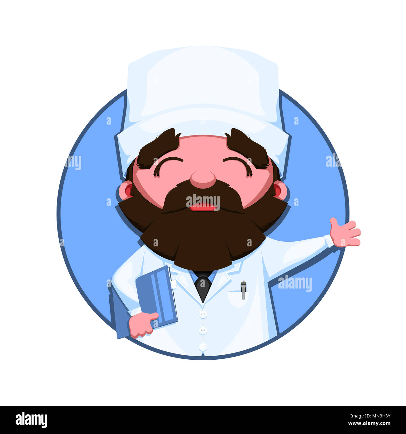 Portrait of medical person with a folder for user profile picture ...