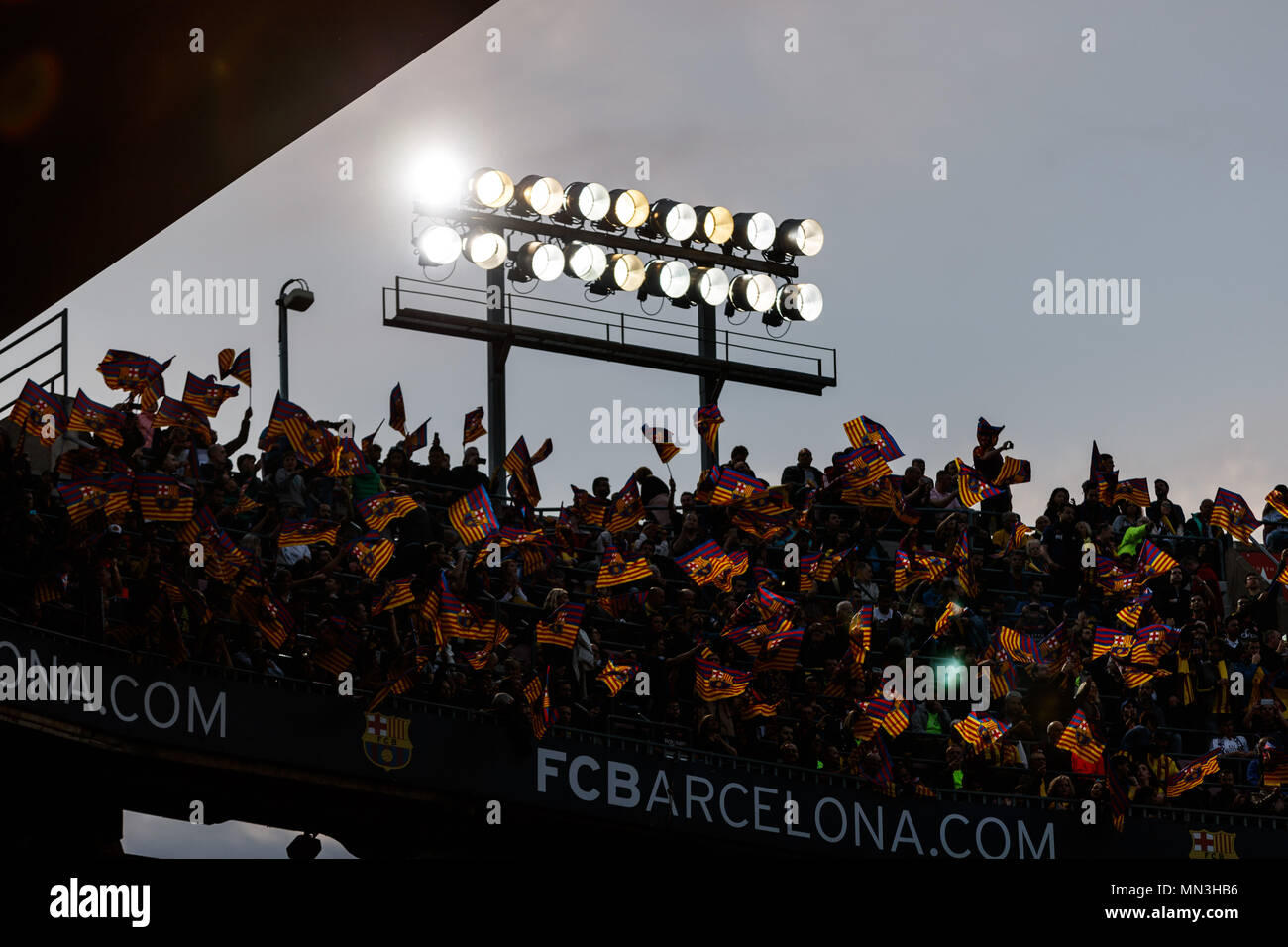 Barcelona, 6th May: People into Camp Nou Stadium during the 2017/2018 ...