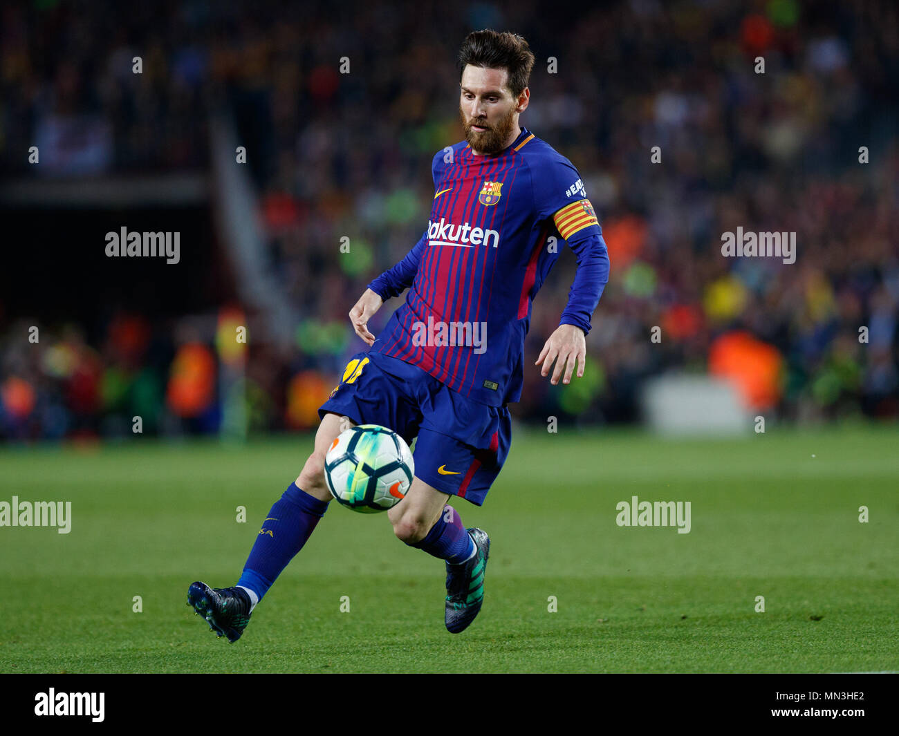 Barcelona, 6th May: Lionel Messi of FC Barcelona in action during the ...
