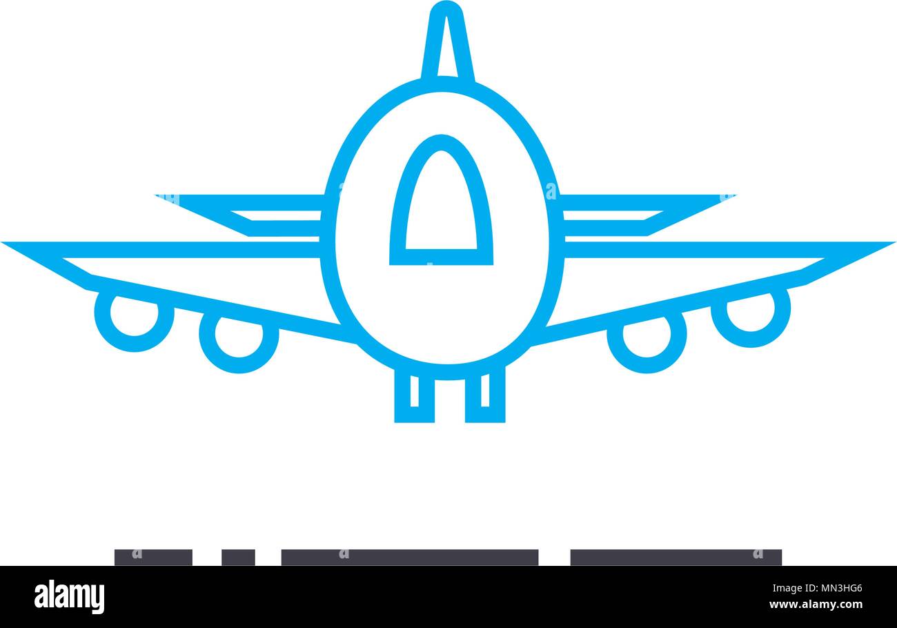 Air delivery vector thin line stroke icon. Air delivery outline ...