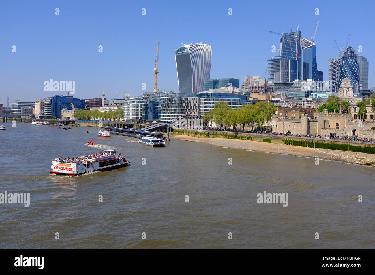 View from Tower Bridge - London Stock Photo - Alamy