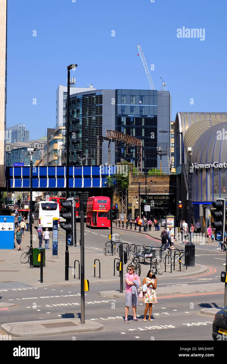 Tower Gateway DLR station - London Stock Photo - Alamy