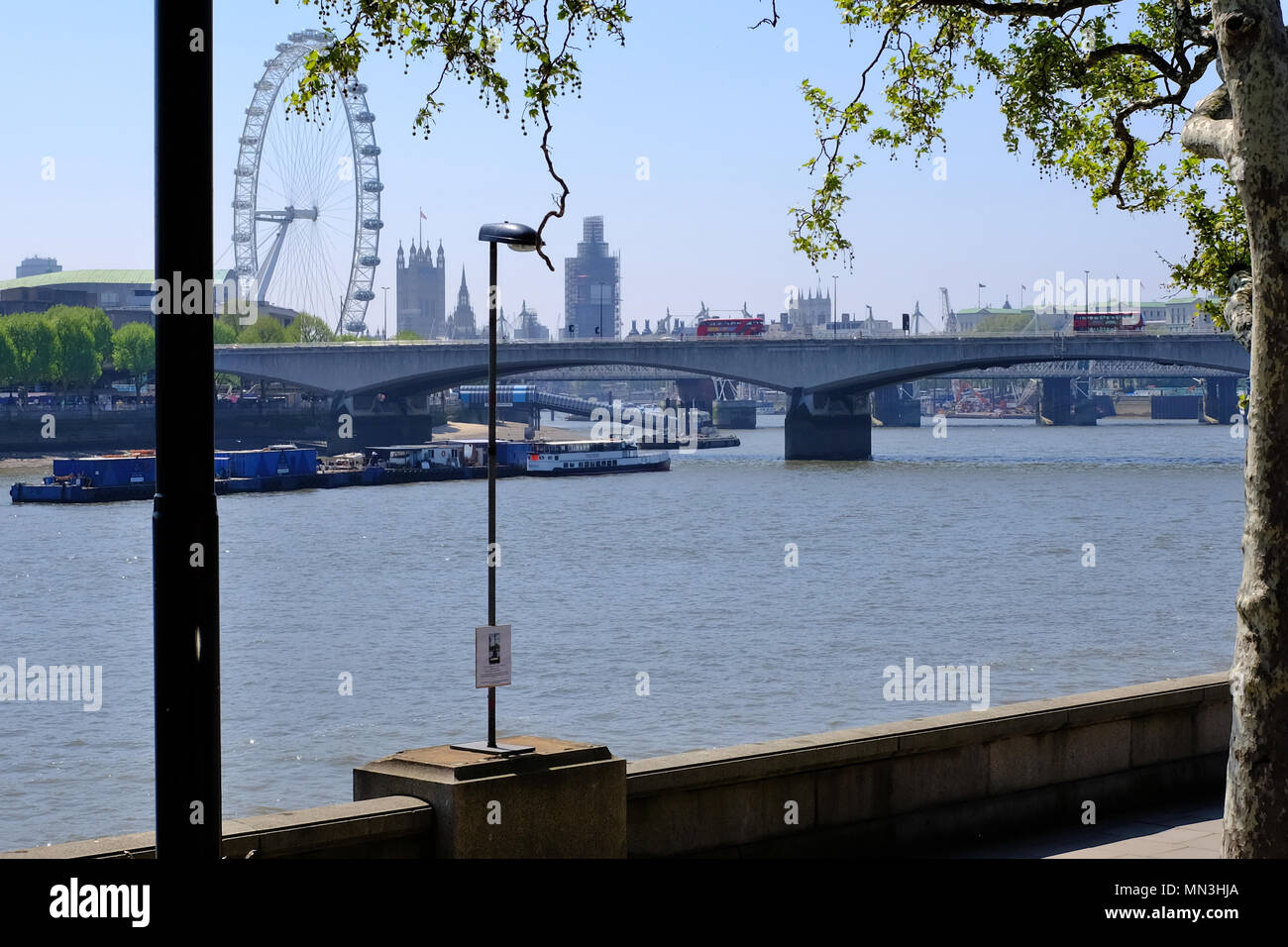 View of Waterloo Bridge from Victoria Embankment London Stock Photo - Alamy
