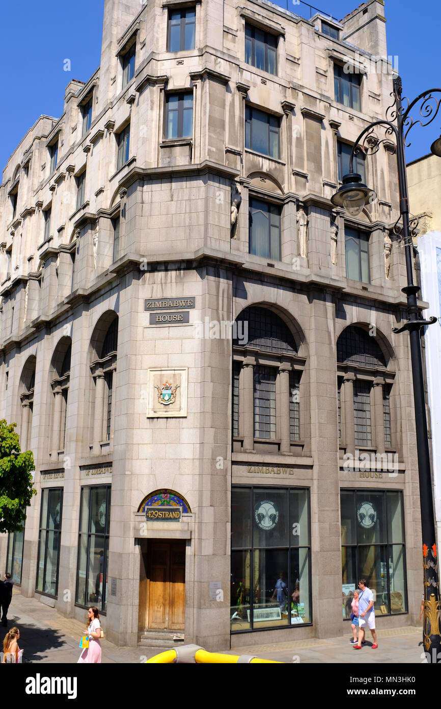 Zimbabwe High Commission at Zimbabwe House Strand London Stock Photo ...