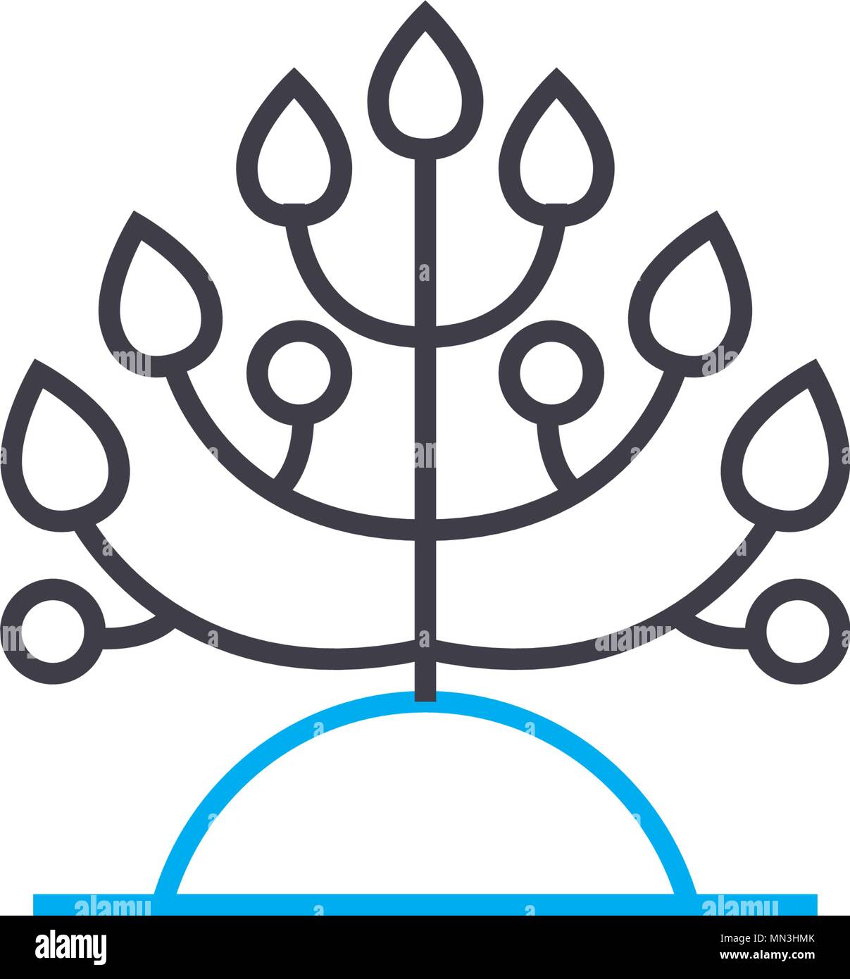 Biological research vector thin line stroke icon. Biological research ...