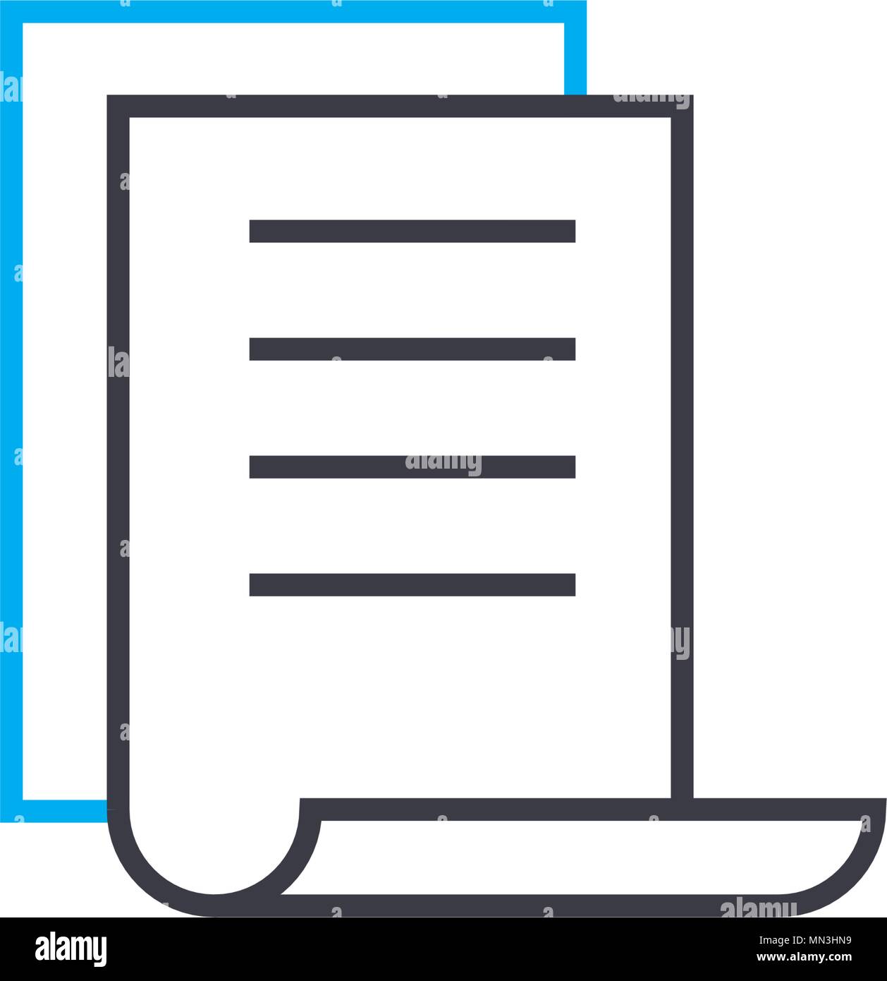 Brief report vector thin line stroke icon. Brief report outline ...