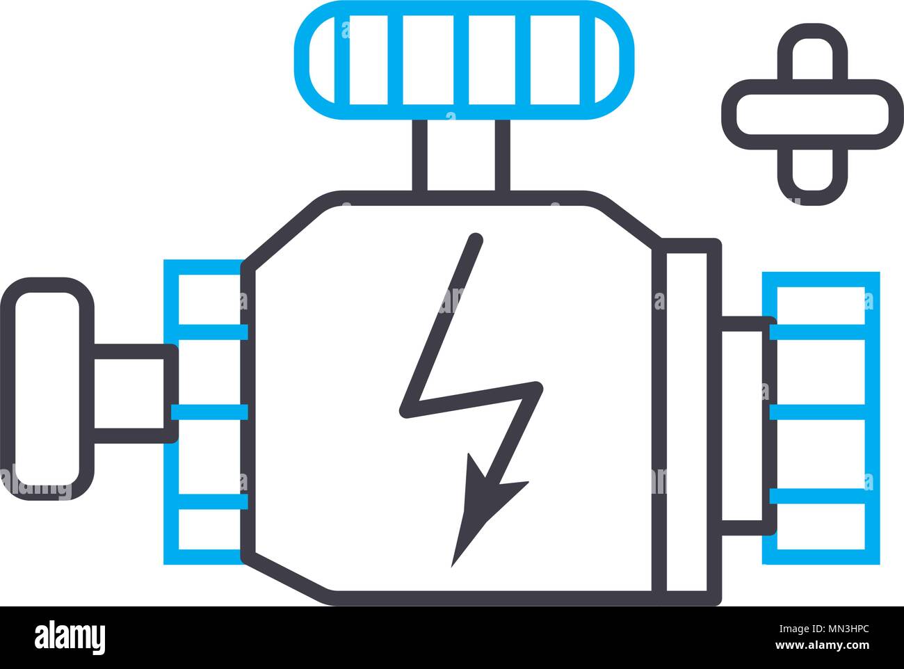 Car engine vector thin line stroke icon. Car engine outline ...