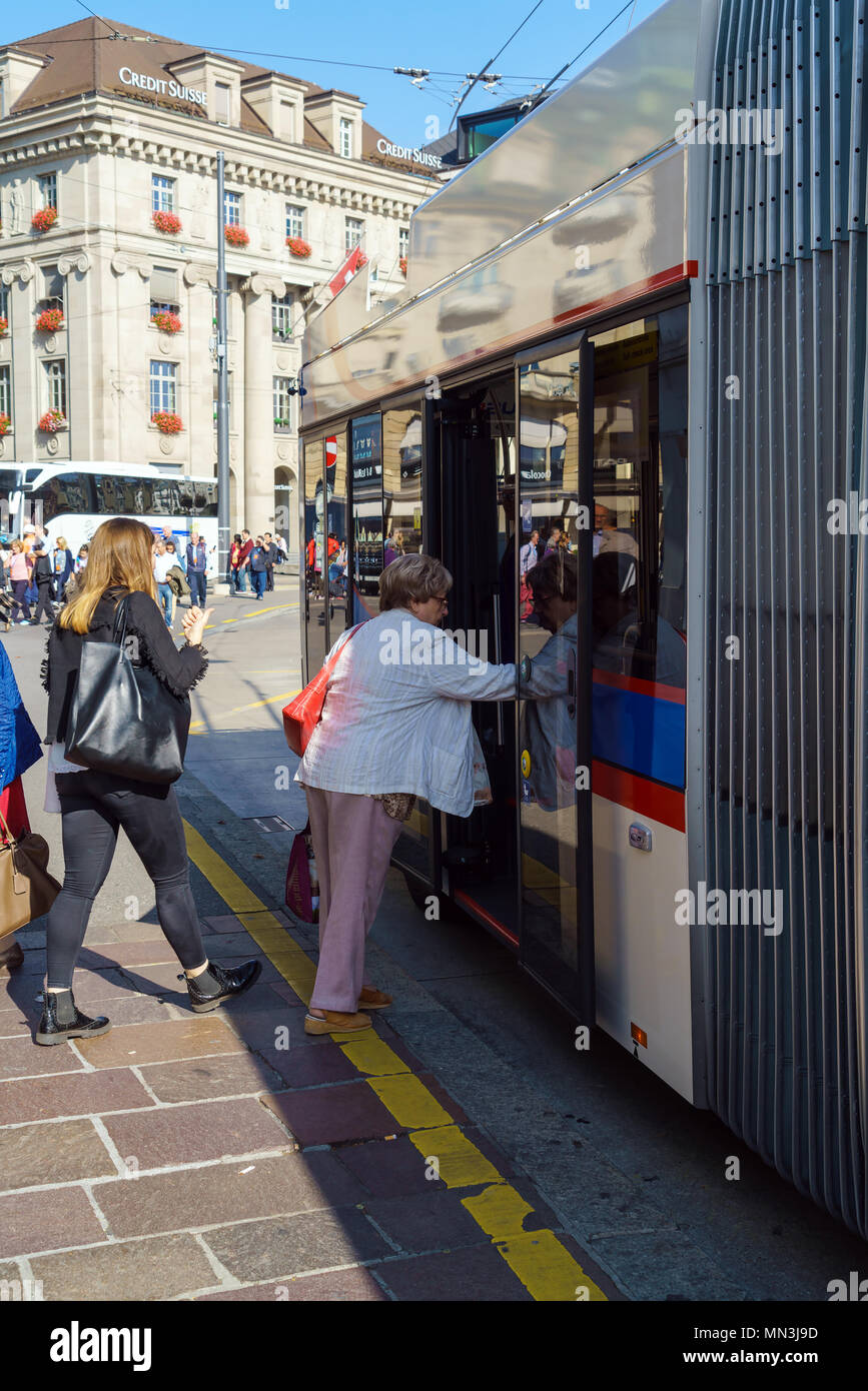 Swiss bus passenger hi-res stock photography and images - Alamy