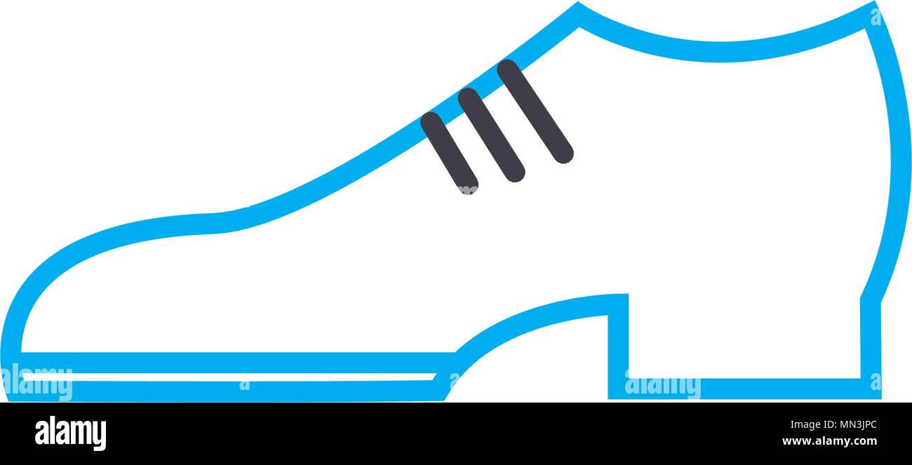 Classic shoes vector thin line stroke icon. Classic shoes outline ...