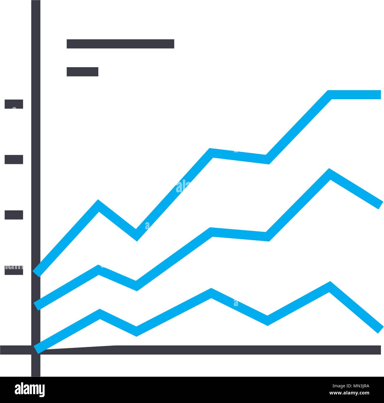Comparative chart vector thin line stroke icon. Comparative chart ...