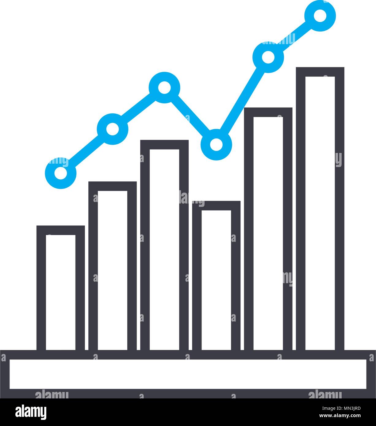 Complex diagram vector thin line stroke icon. Complex diagram outline ...