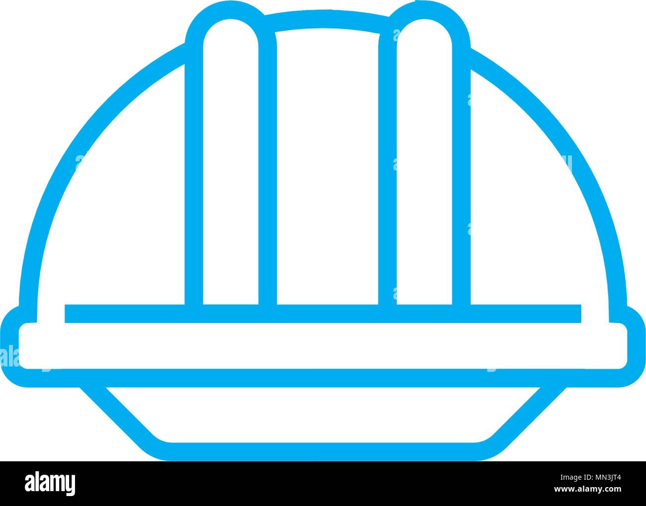 Construction helmet vector thin line stroke icon. Construction helmet ...