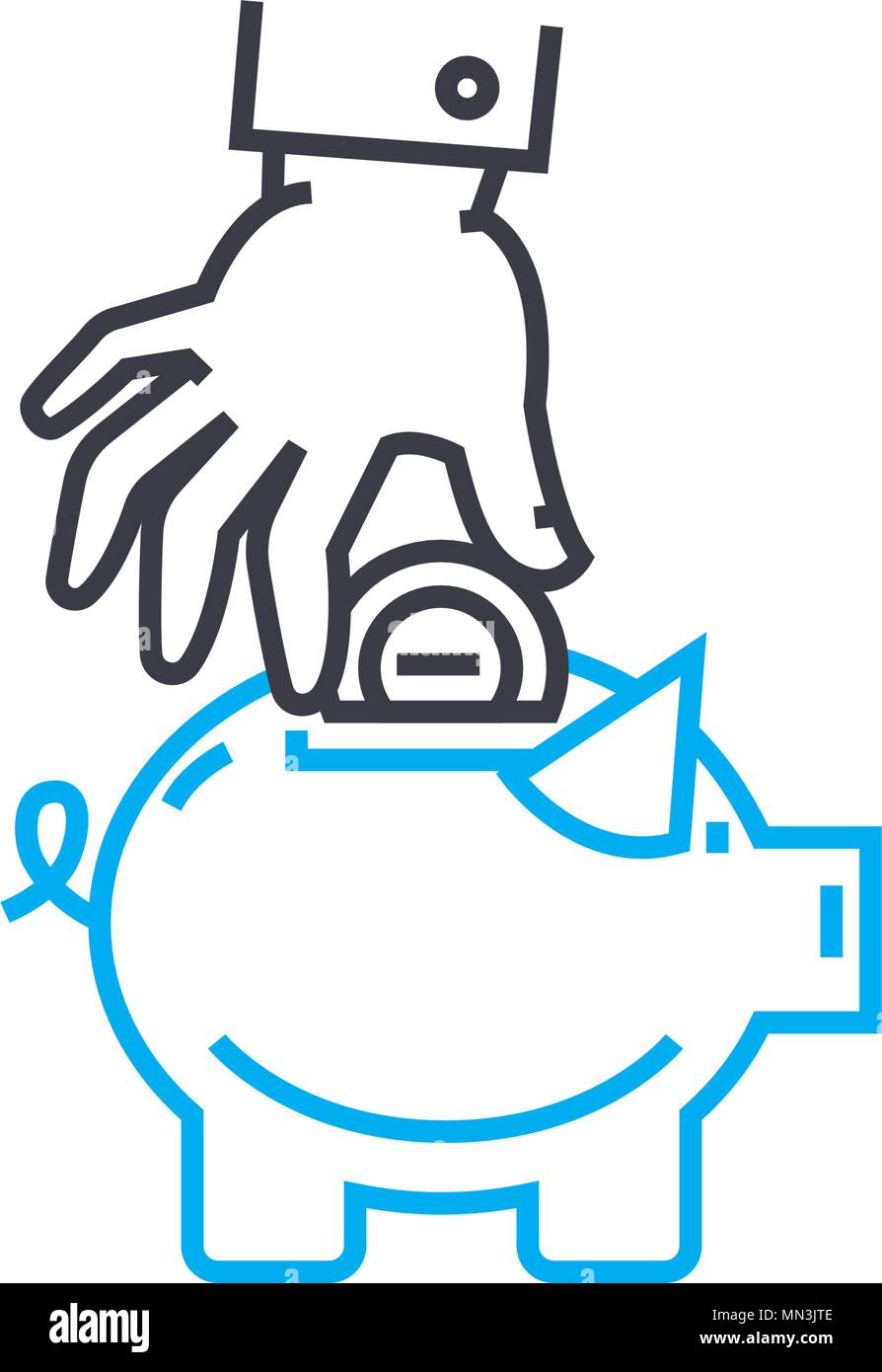 Contribution To The Project Vector Thin Line Stroke Icon Contribution To The Project Outline