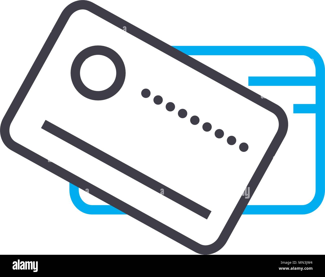 Credit & debit cards vector thin line stroke icon. Credit & debit cards ...