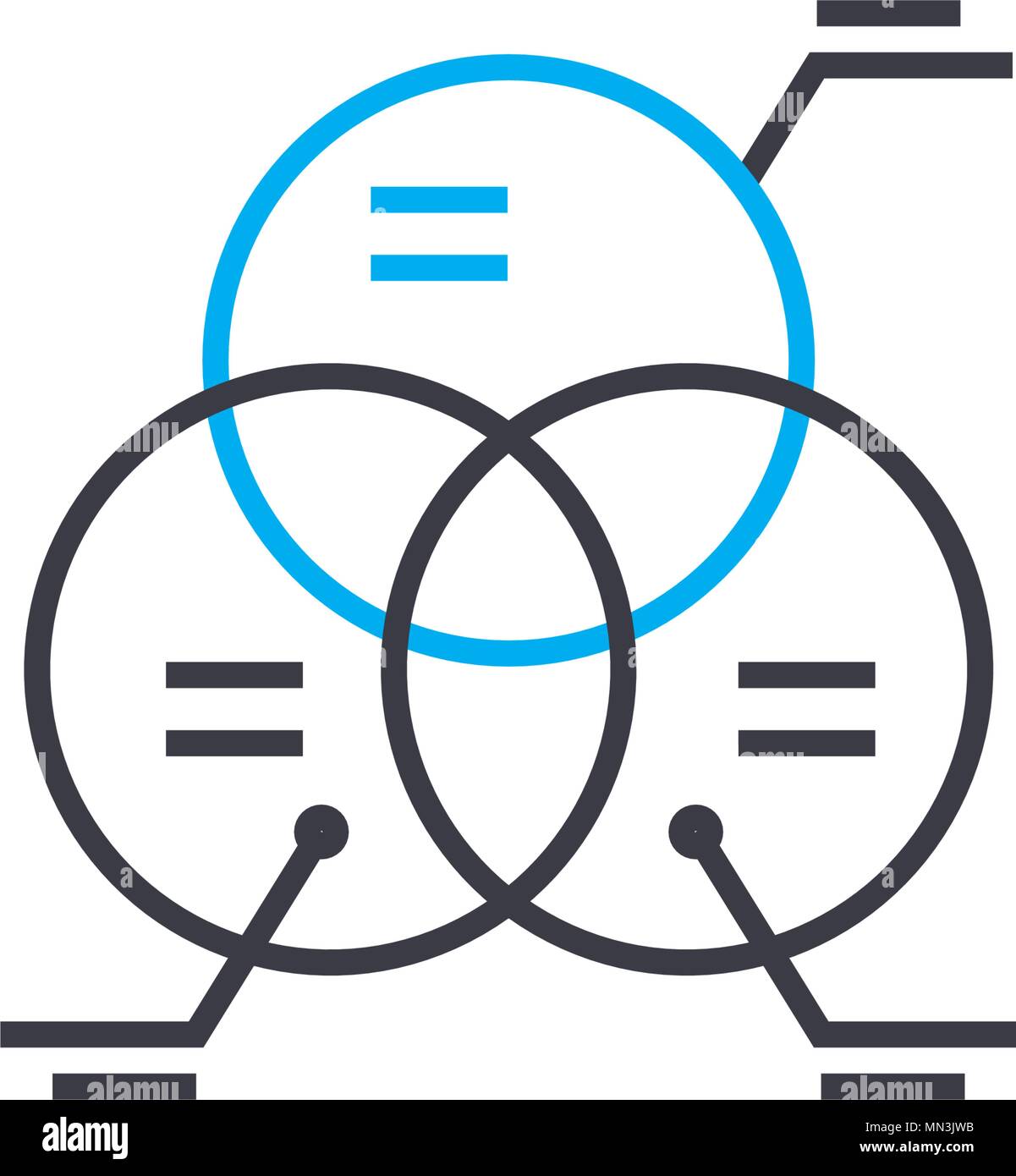 Cross analysis vector thin line stroke icon. Cross analysis outline ...