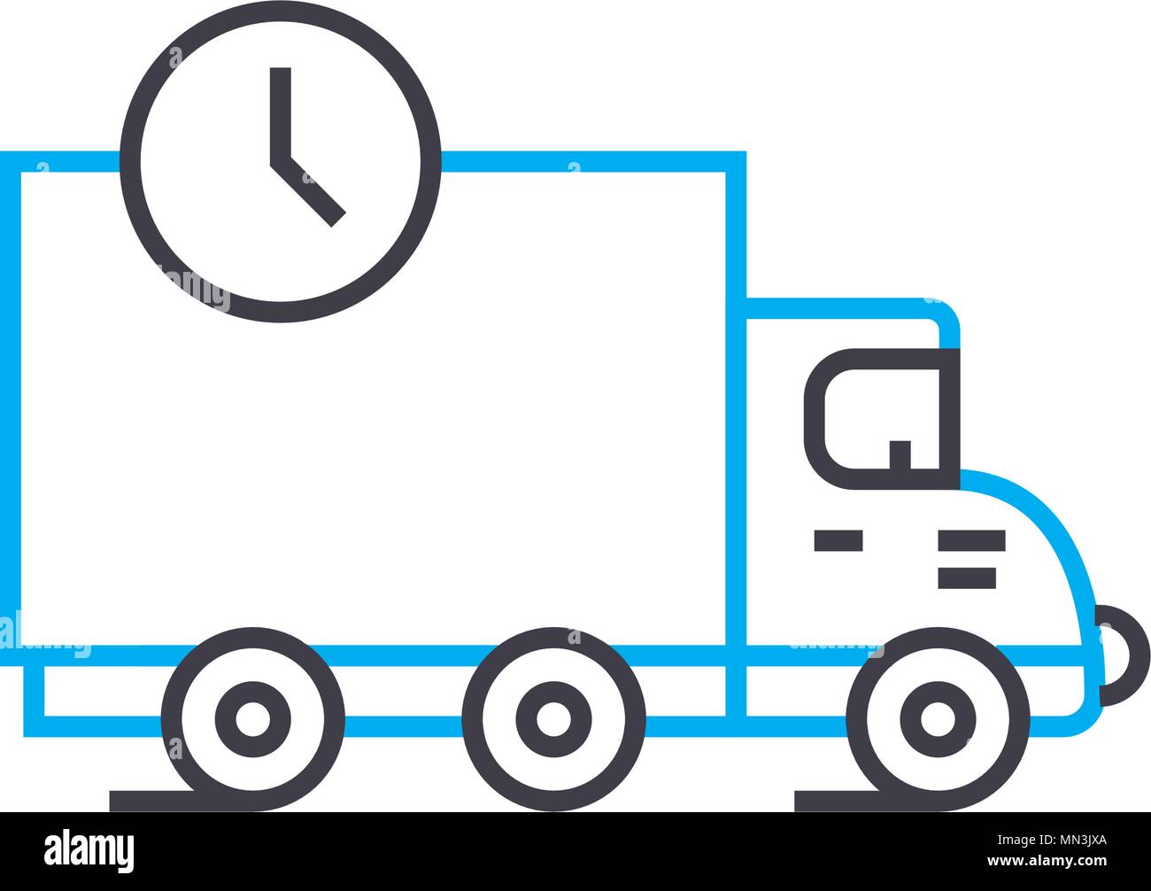 Delivery terms vector thin line stroke icon. Delivery terms outline ...