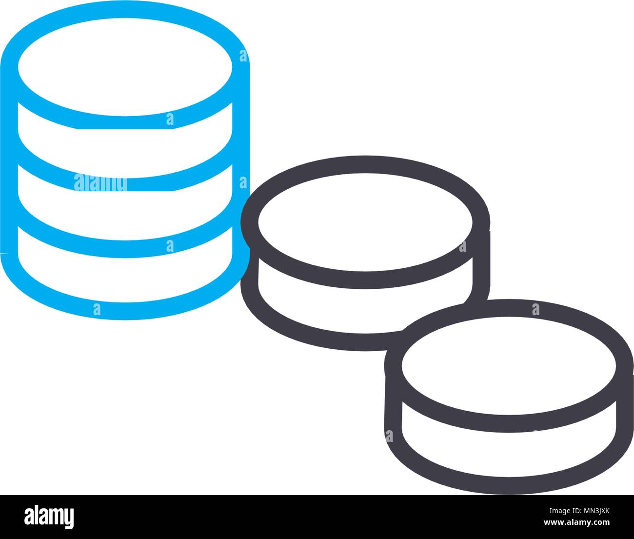 Distribution of funds vector thin line stroke icon. Distribution of ...