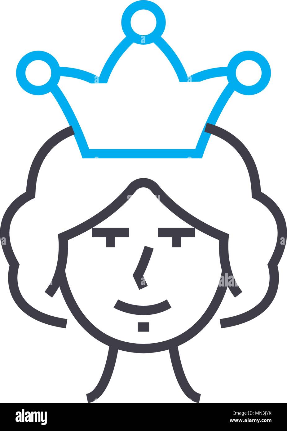 Excellence in business vector thin line stroke icon. Excellence in ...