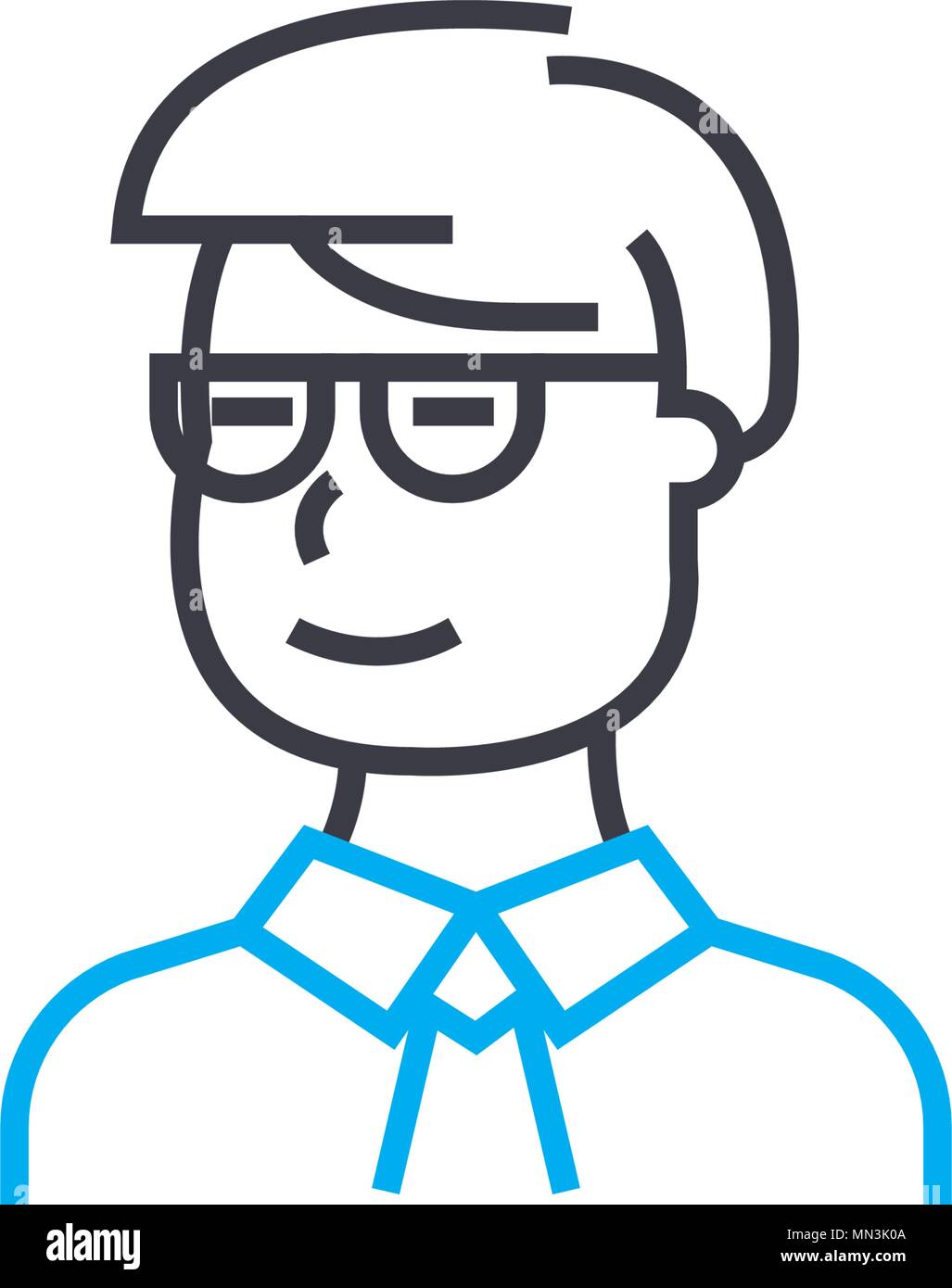 Financial Analyst Vector Thin Line Stroke Icon Financial Analyst