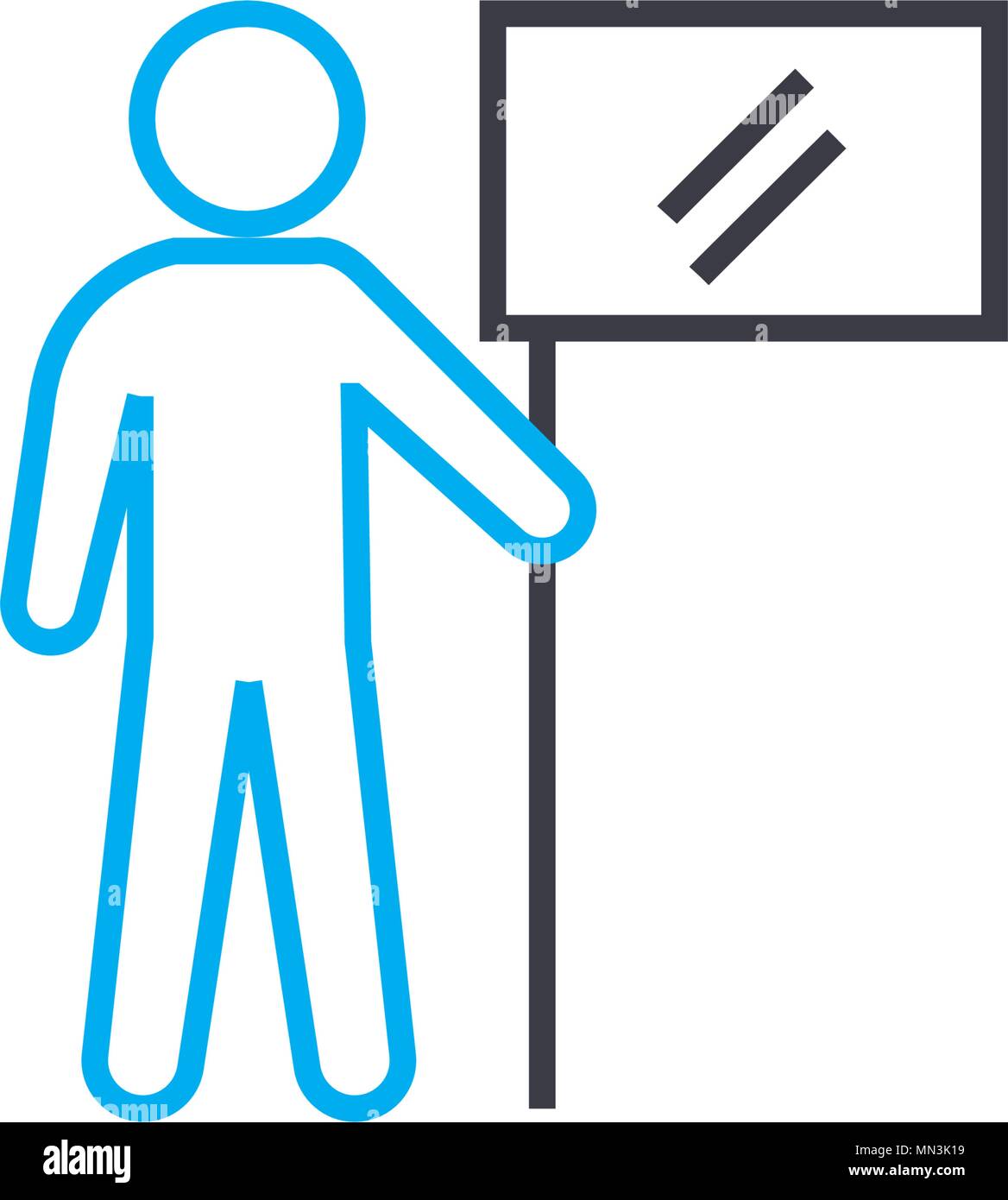 Flag of the winner vector thin line stroke icon. Flag of the winner ...