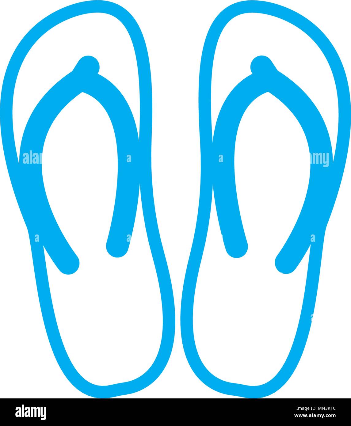 Flip flops vector thin line stroke icon. Flip flops outline ...