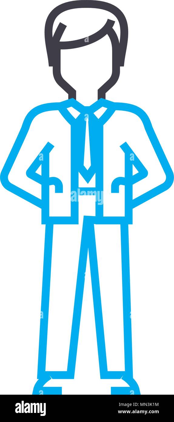 Formal clothes vector thin line stroke icon. Formal clothes outline ...