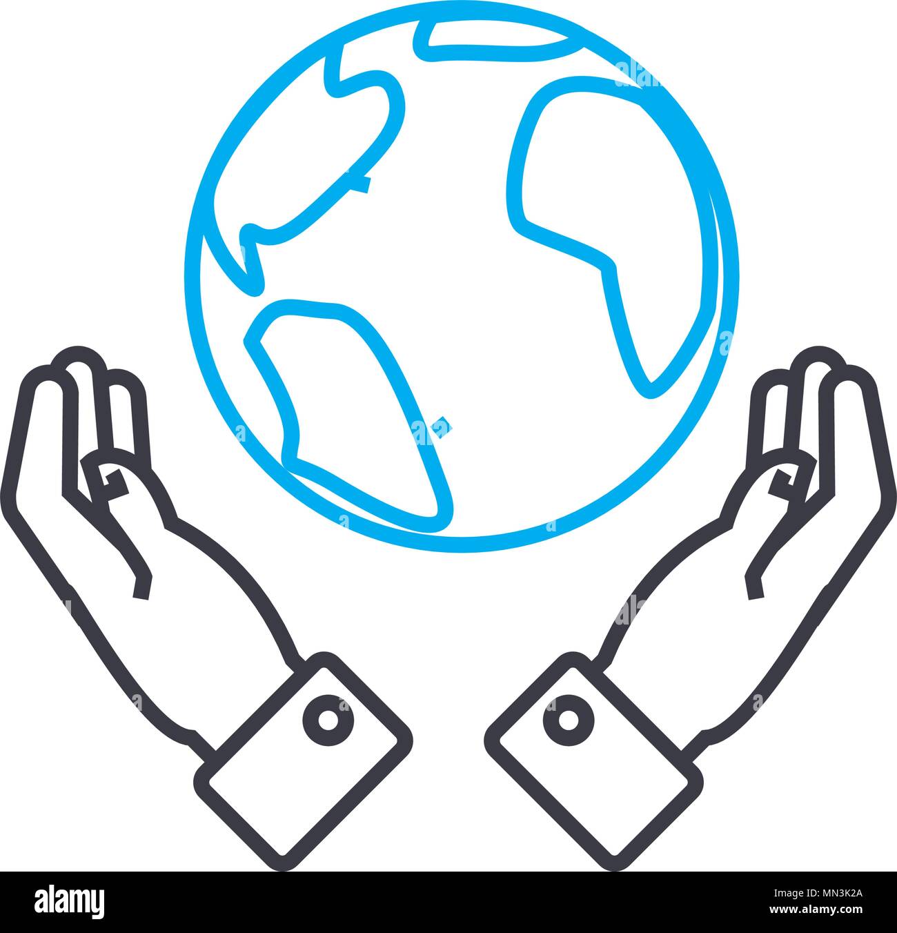 Global opportunities vector thin line stroke icon. Global opportunities ...