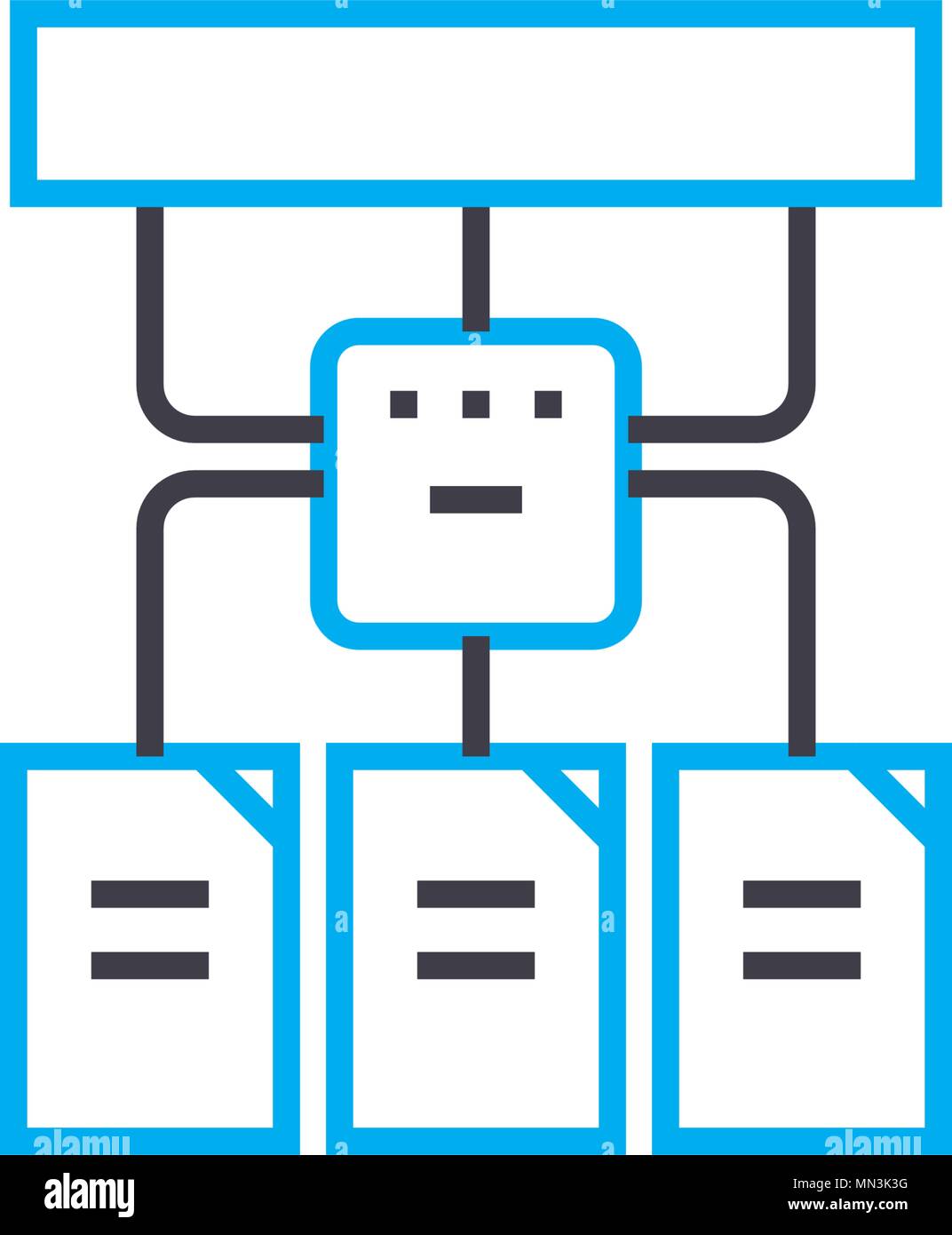 Hierarchical structure vector thin line stroke icon. Hierarchical ... Hierarchical structure vector thin line stroke icon. Hierarchical ...