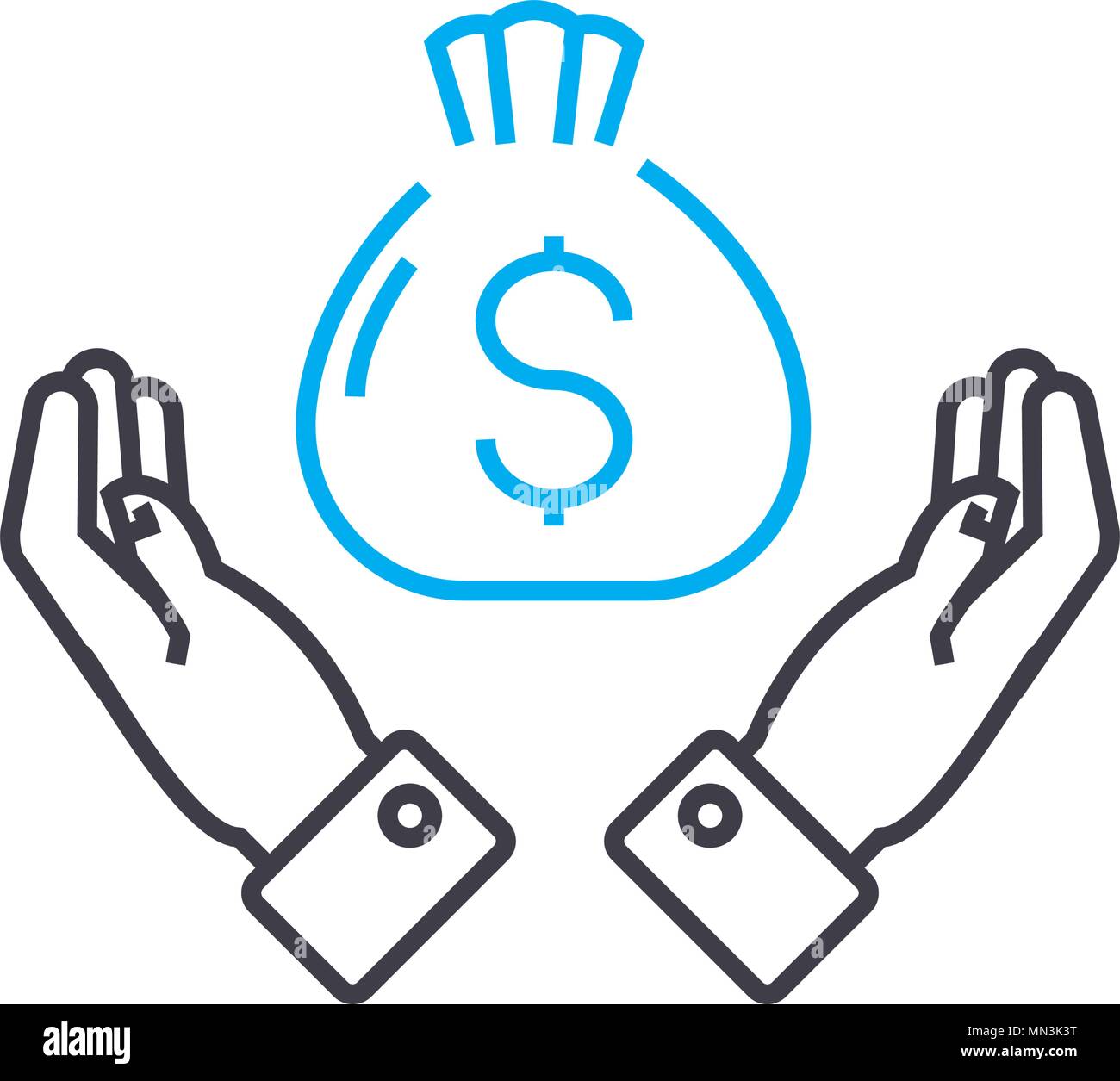 High profitability vector thin line stroke icon. High profitability ...