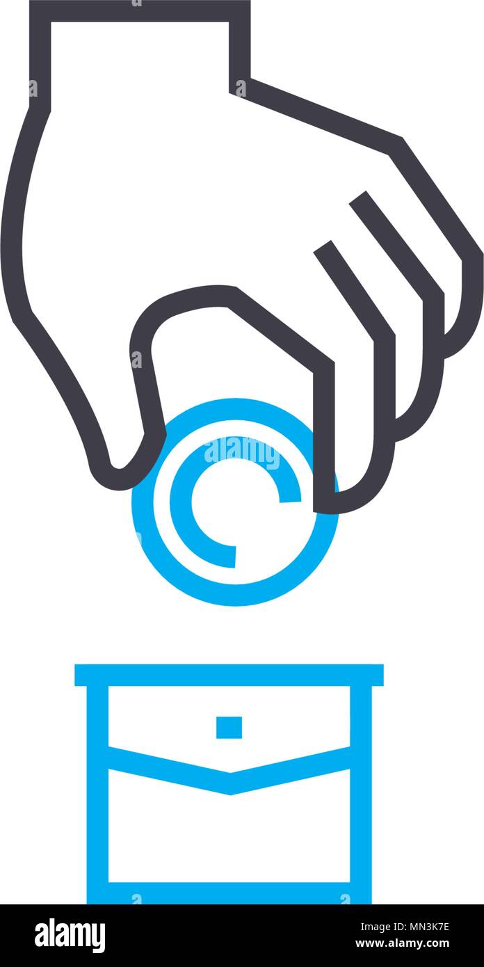 Investment portfolio vector thin line stroke icon. Investment portfolio ...