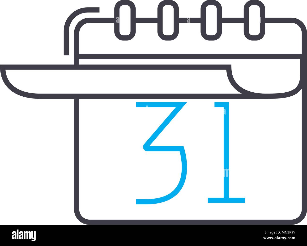 Long term planning vector thin line stroke icon. Long term planning ...