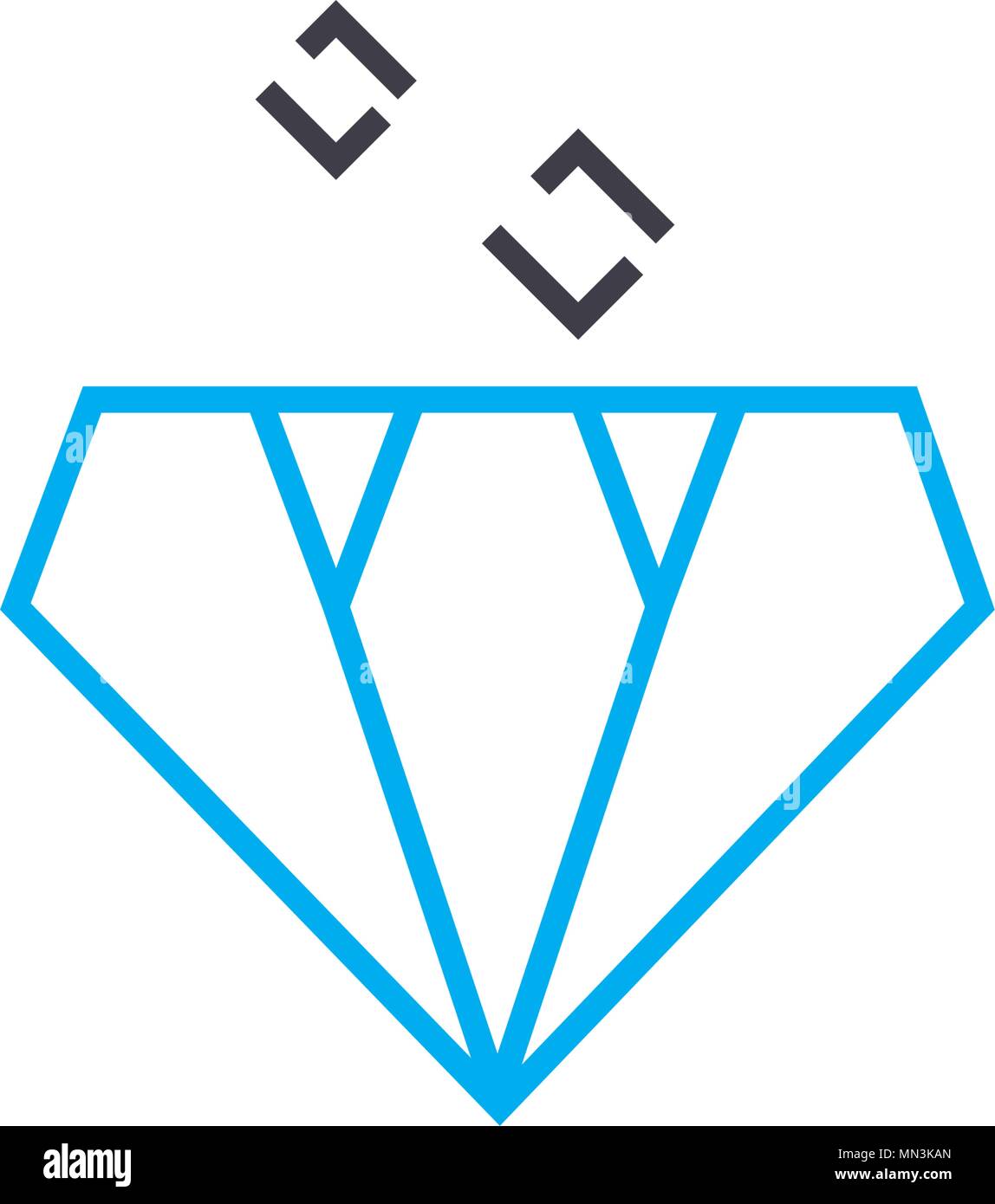 Market of precious stones vector thin line stroke icon. Market of ...