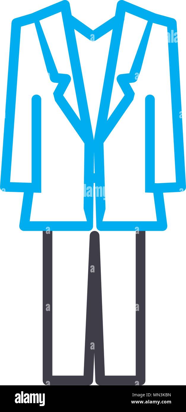Men's suit vector thin line stroke icon. Men's suit outline ...