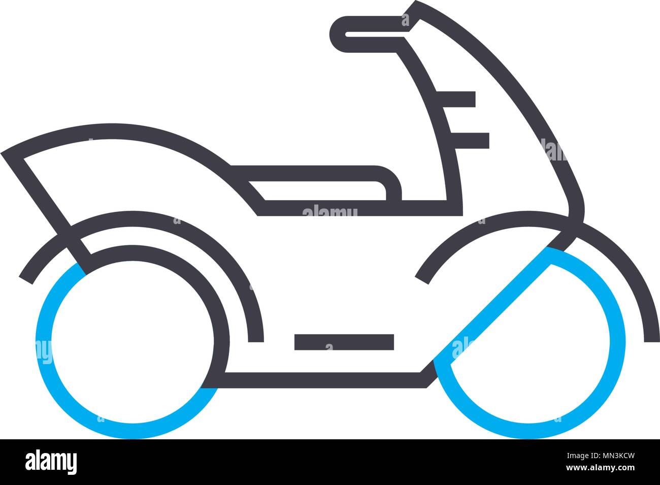 Motorcycle vector thin line stroke icon. Motorcycle outline ...