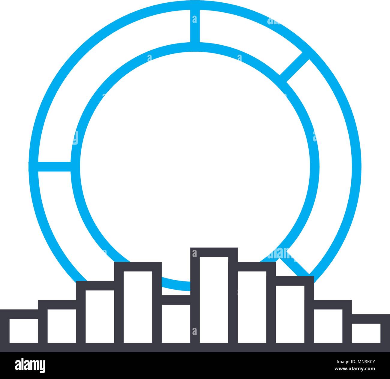 Multilateral analysis vector thin line stroke icon. Multilateral ...