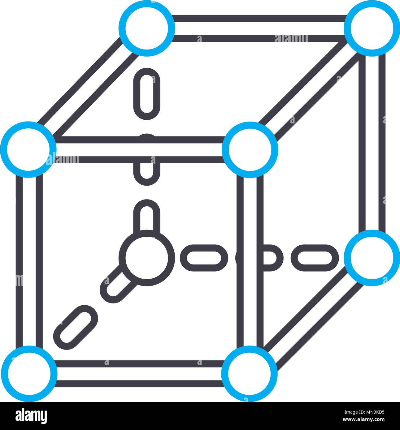 Natural science vector thin line stroke icon. Natural science outline ...