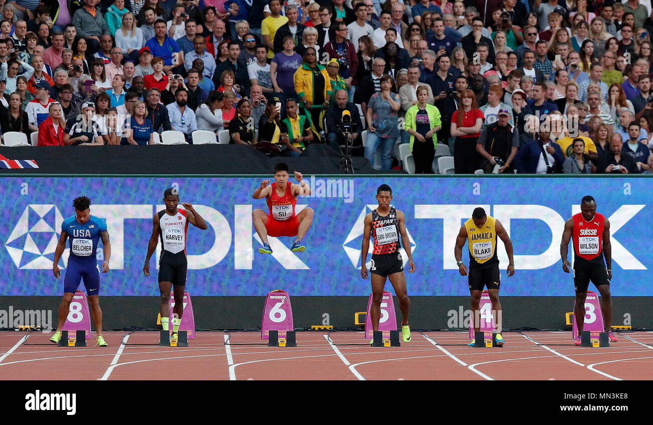 100m start line hi-res stock photography and images - Alamy