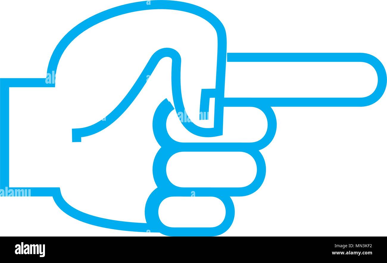Pointing out the place vector thin line stroke icon. Pointing out the ...