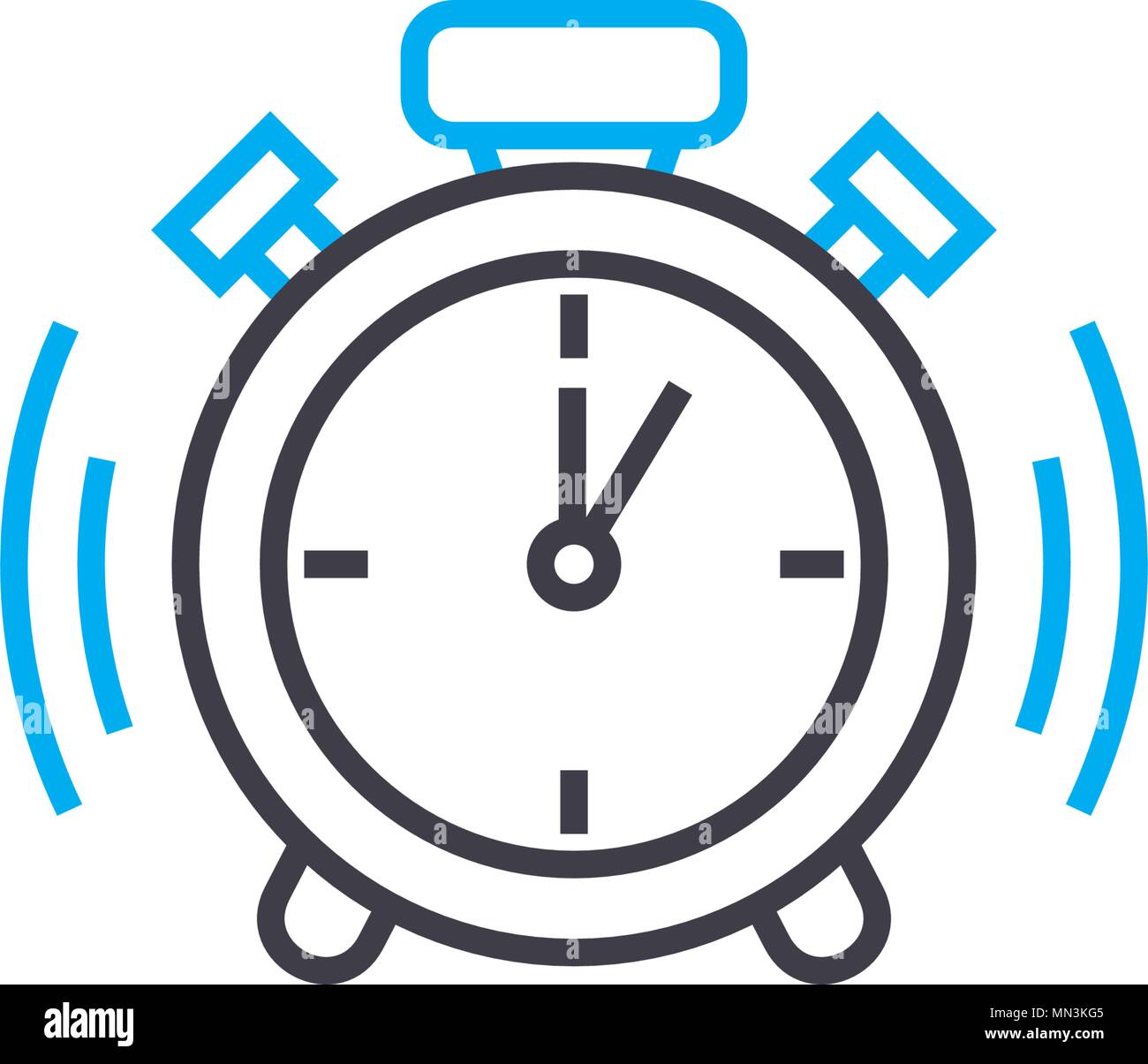 Punctuality vector thin line stroke icon. Punctuality outline ...