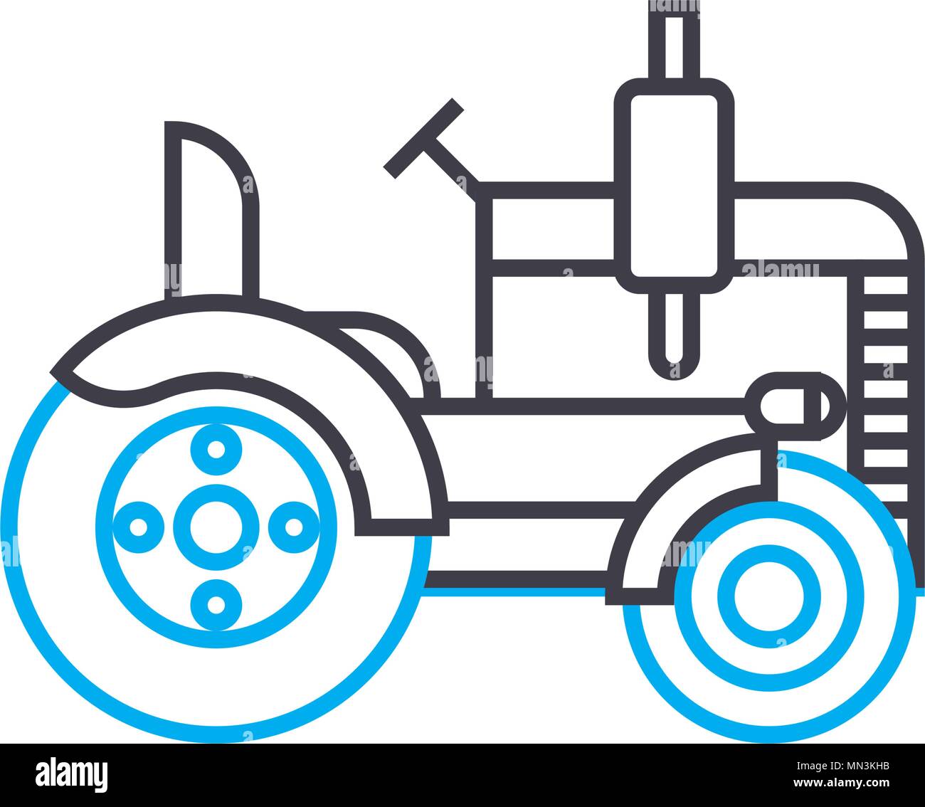 Road roller vector thin line stroke icon. Road roller outline ...