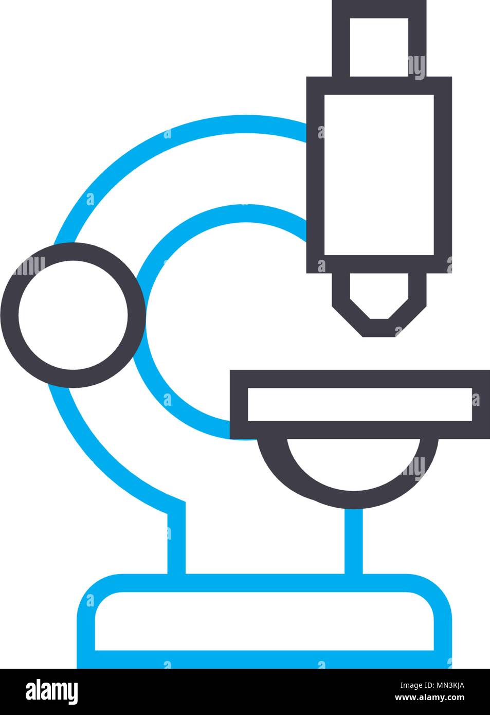 Scientific research vector thin line stroke icon. Scientific research ...