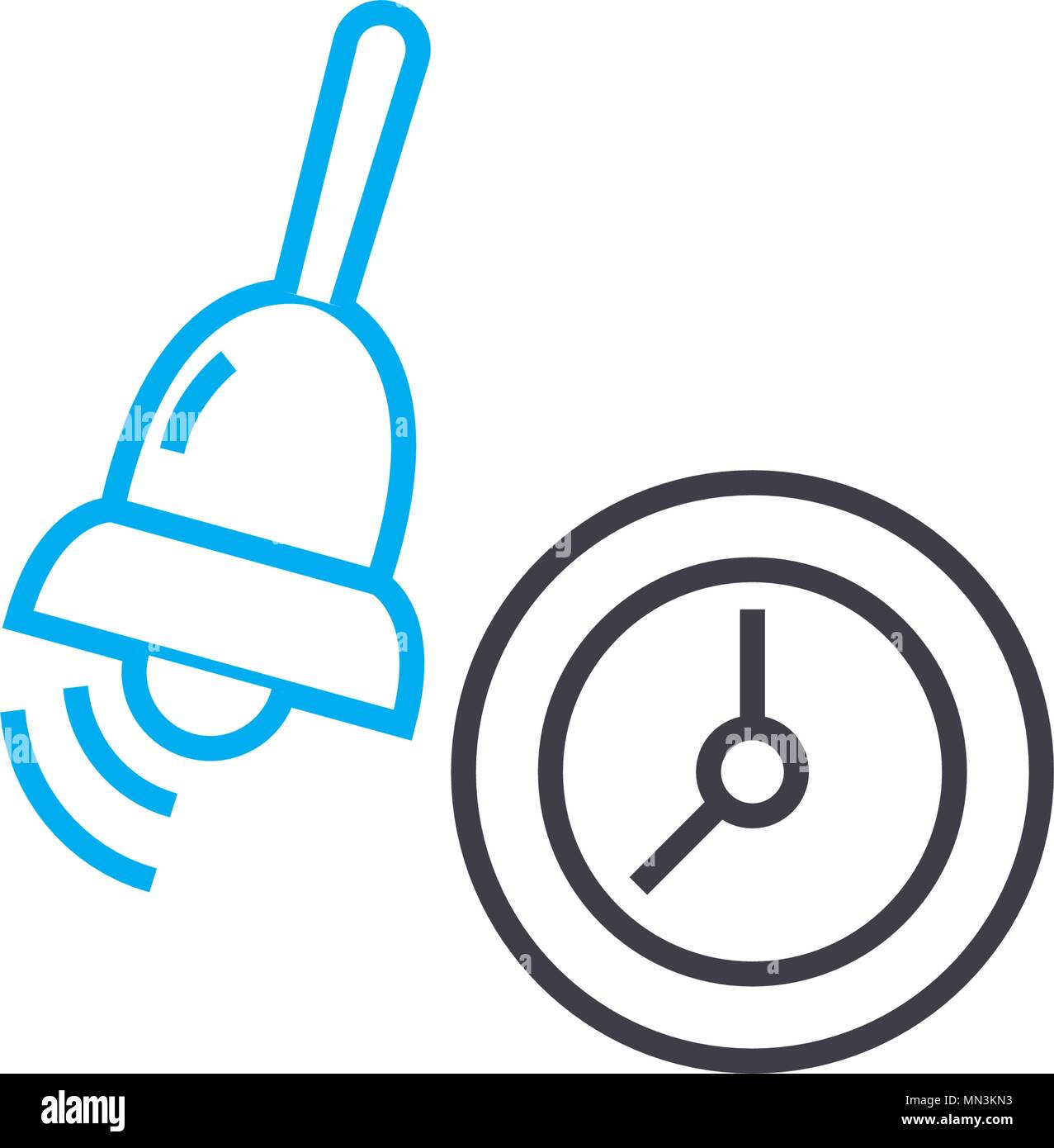 Start of classes vector thin line stroke icon. Start of classes outline ...