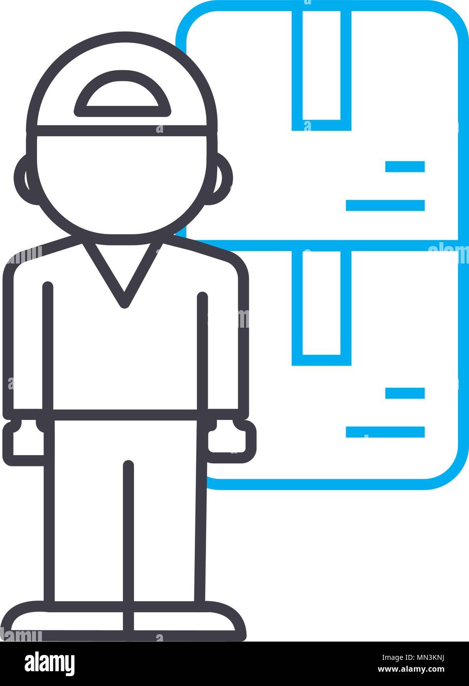 Male shop keeper Stock Vector Images - Alamy