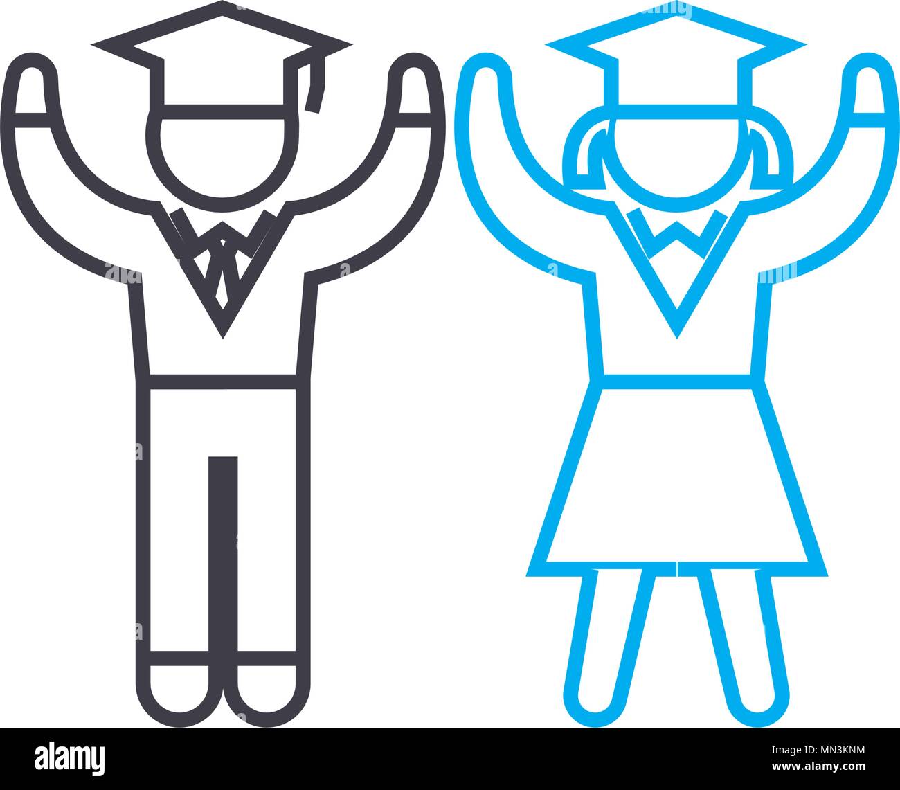 Striving for study vector thin line stroke icon. Striving for study ...