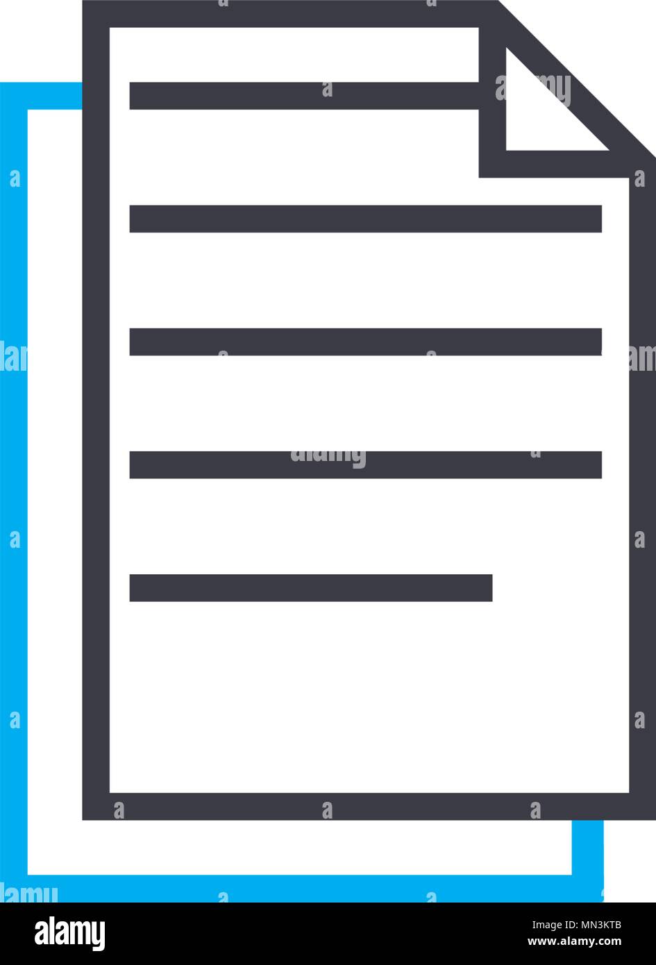 Text information vector thin line stroke icon. Text information outline ...