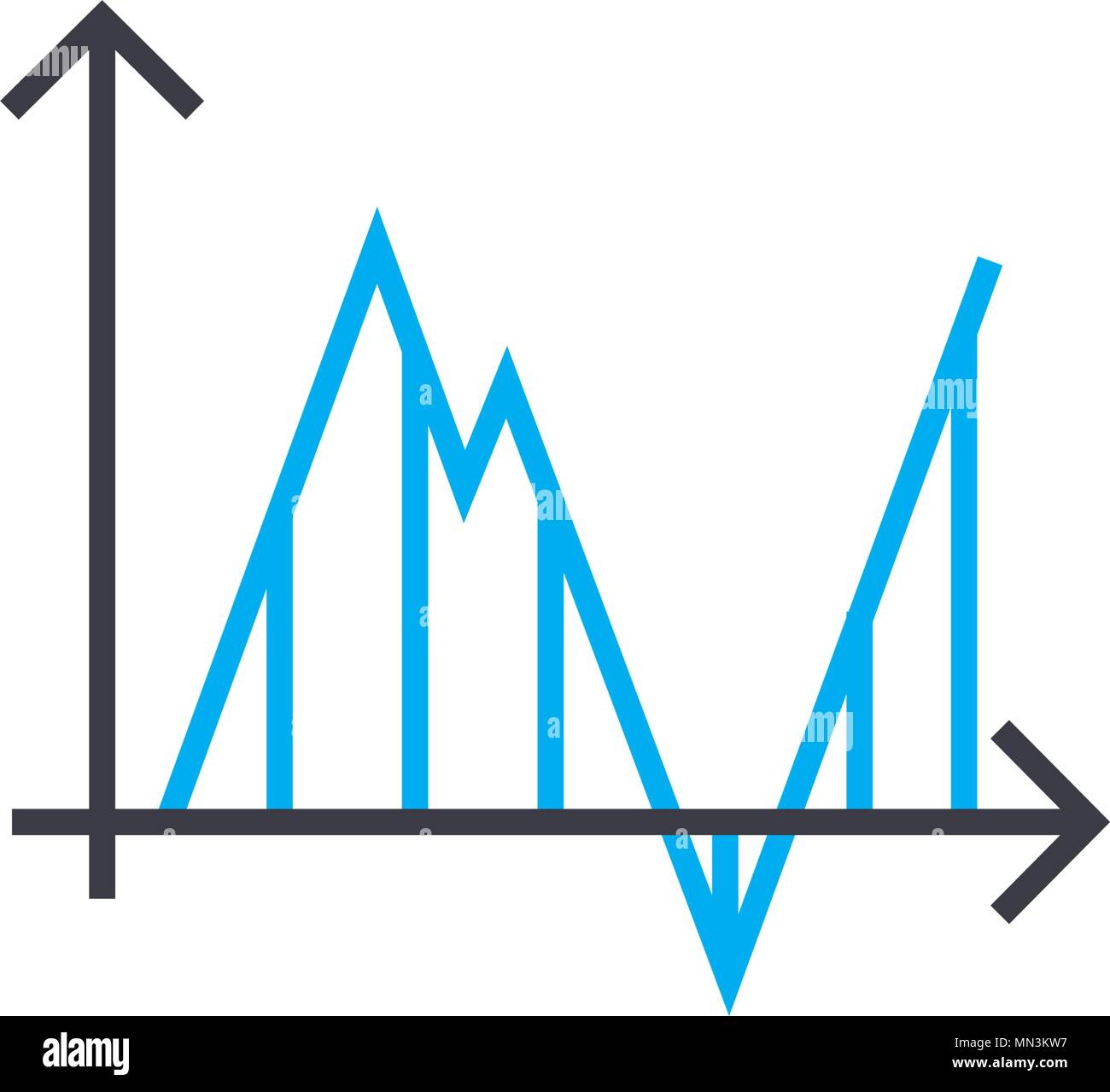 Time frame analysis vector thin line stroke icon. Time frame analysis ...