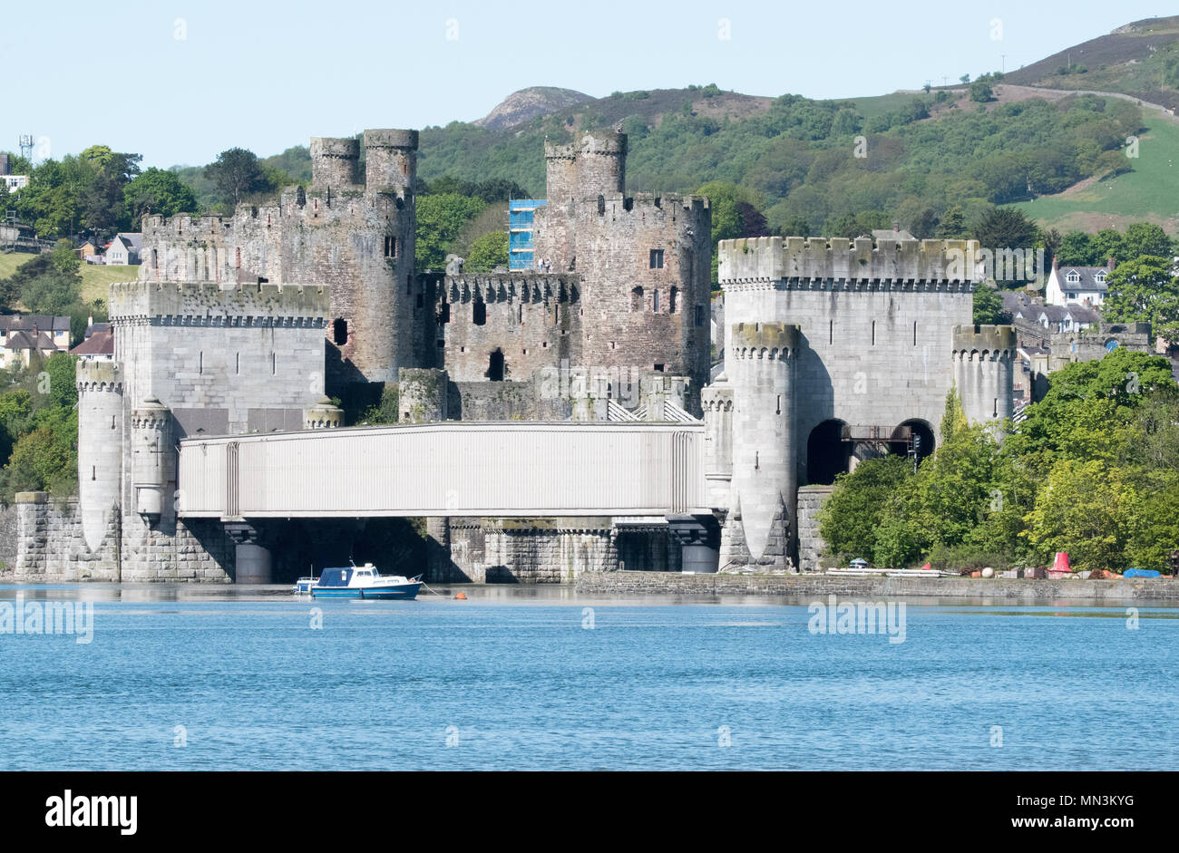 Conwy castle panorama hi-res stock photography and images - Alamy