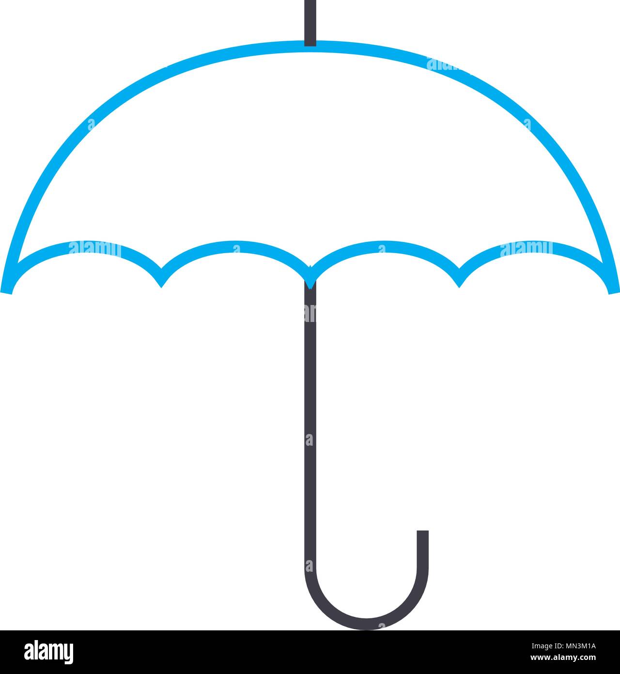 Weather insurance vector thin line stroke icon. Weather insurance ...