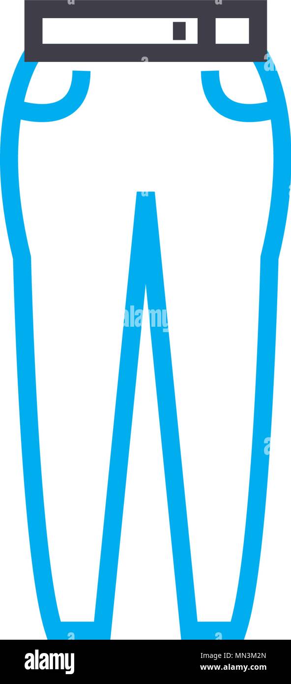 Women's pants vector thin line stroke icon. Women's pants outline ...